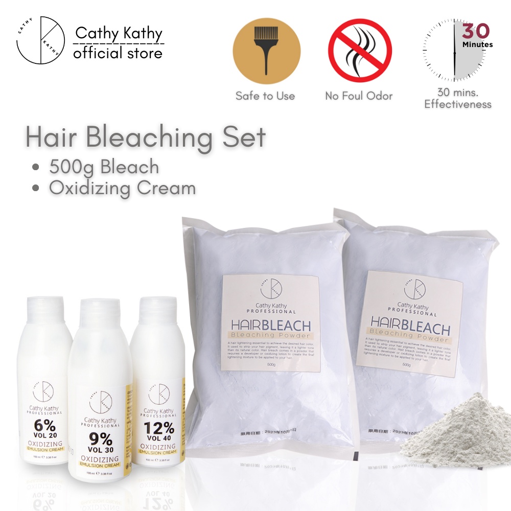 Cathy Kathy Professional Hair Bleaching Set 500g Bleaching Powder with ...