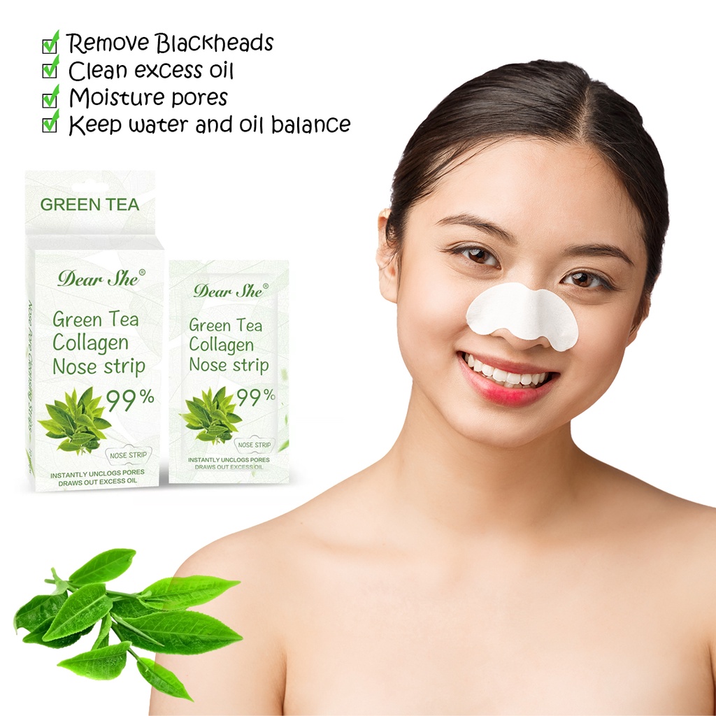 Green Tea Nose Pore Cleansing Strips Contains with Hazel extract ...