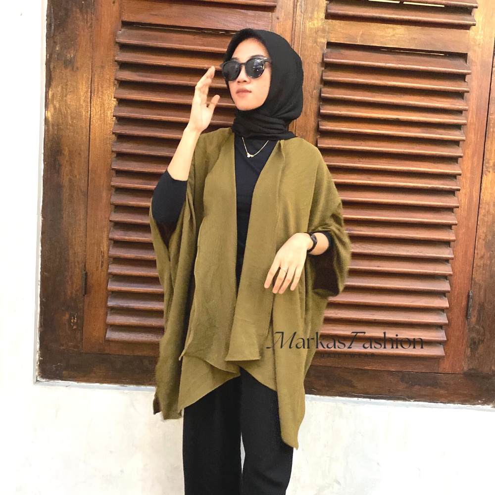 Cardigan Batwing Basic Outer Crinkle Airflow Polos | Shopee Philippines