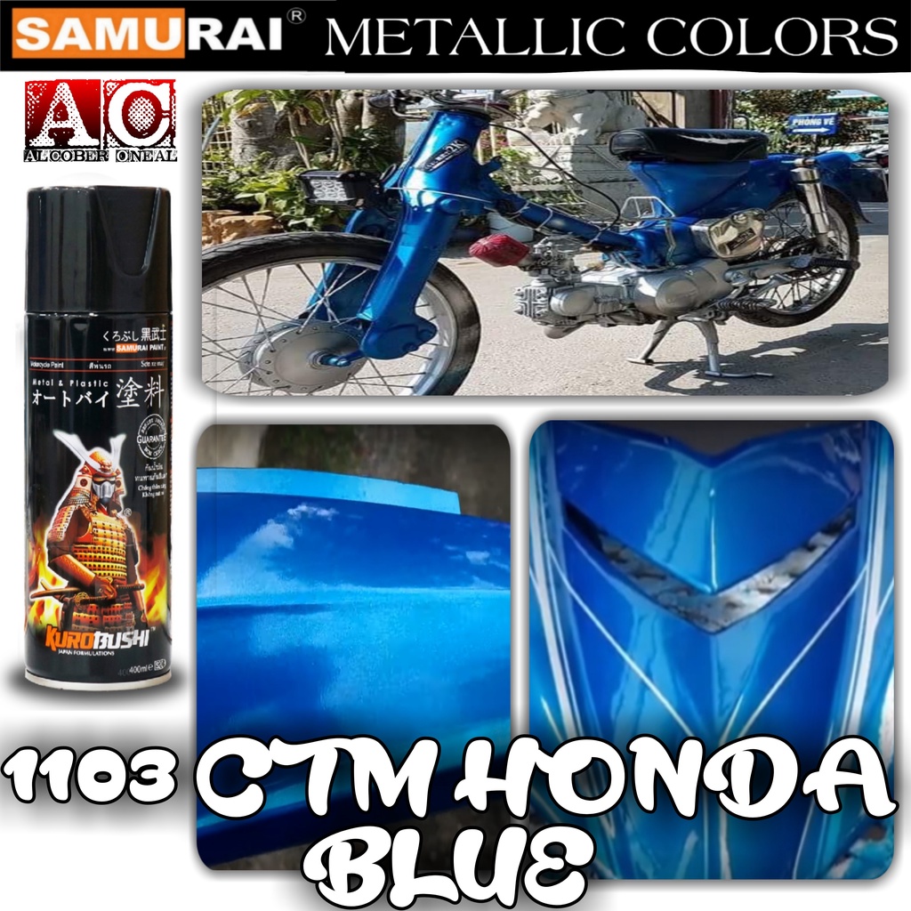 Samurai Spray Paint 1103 CTM Honda Blue - Cash On Delivery | Shopee ...