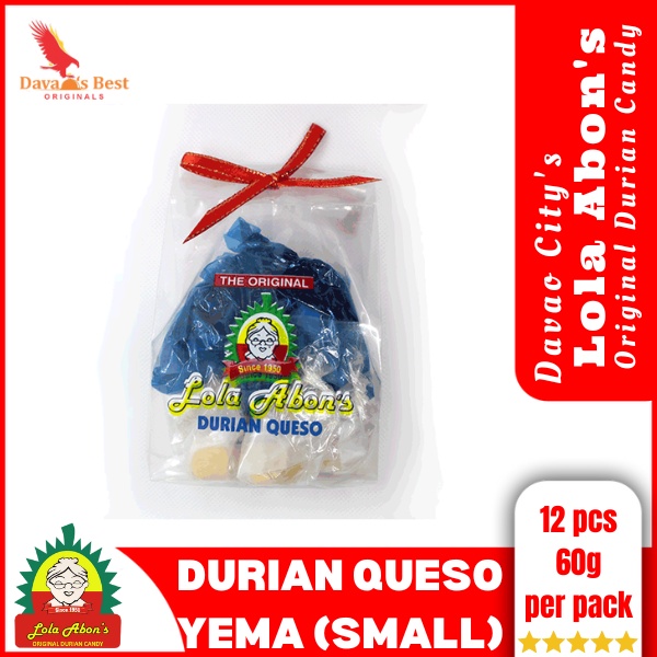 DBO Lola Abons Durian Queso Yema Candy Small 12pcs 60grams Sweet ...