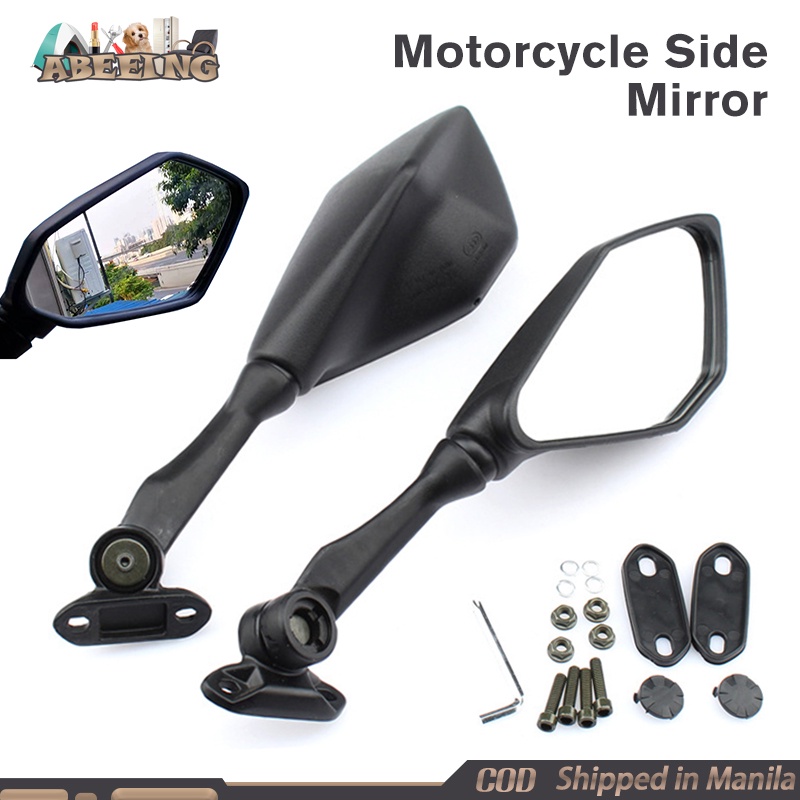 Universal Motorcycle Side Mirrors Replacement Foldable Ninja Rear View ...