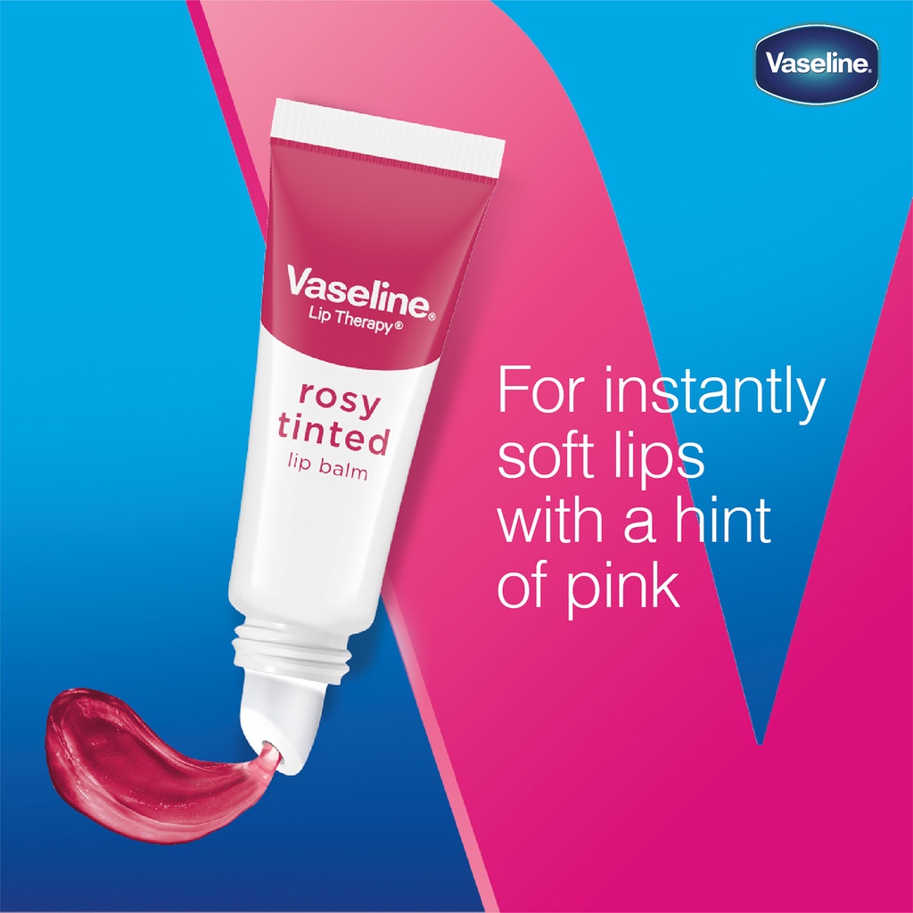 Vaseline Lip Therapy Rosy Tinted Lip Balm Tube with Petroleum Jelly 10g | Shopee Philippines