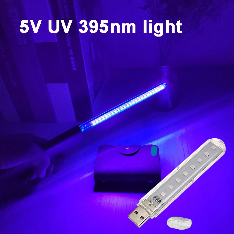 USB 5V Low Voltage Strip Shape UV 395nm Purple LED Light Lamp | Shopee ...