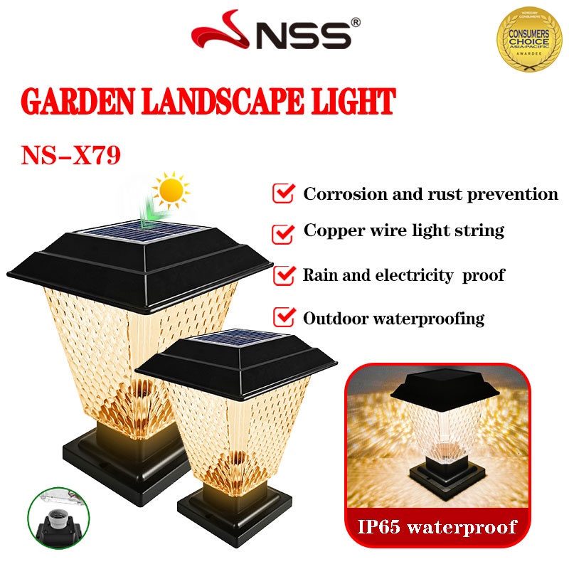 NSS Solar Lamp Lawn solar light outdoor Waterproof Post Lamp Outdoor ...