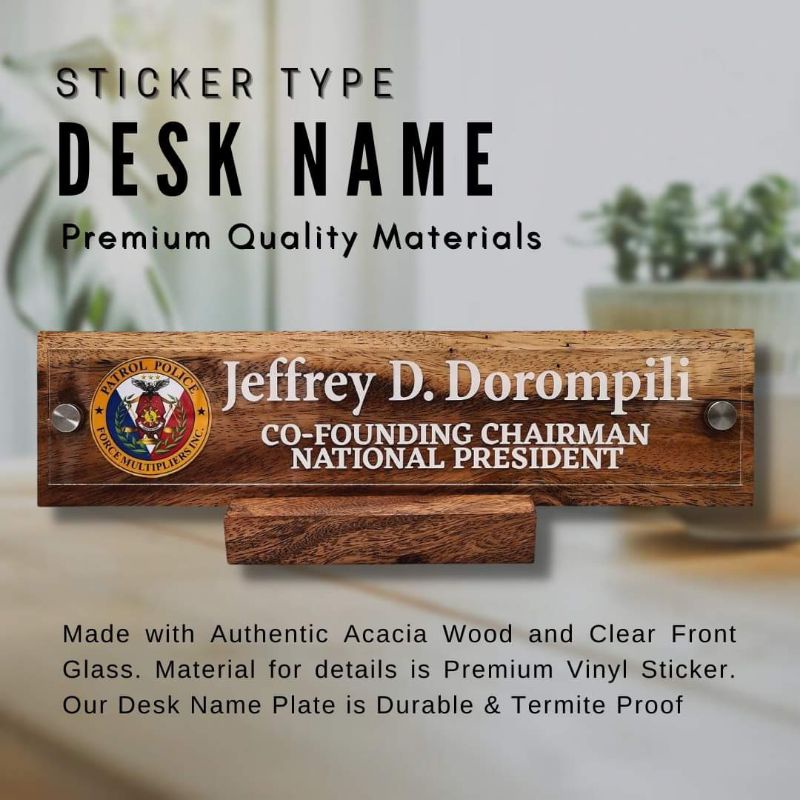 Personalized TABLE TOP / OFFICE DESK NAME PLATE (Elegant and Quality ...