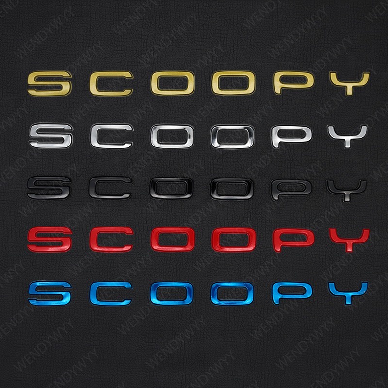 2pcs 1set 3D Soft PNP Emblem SCOOPY Deluxe Multicolor Sticker for ...