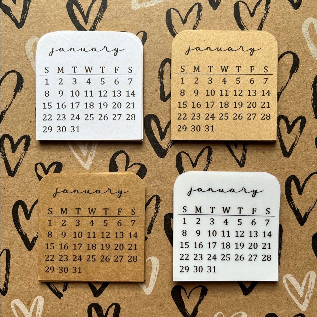 2023 Monthly Calendar Sticker Pack | Bullet Journal / Scrapbook ...