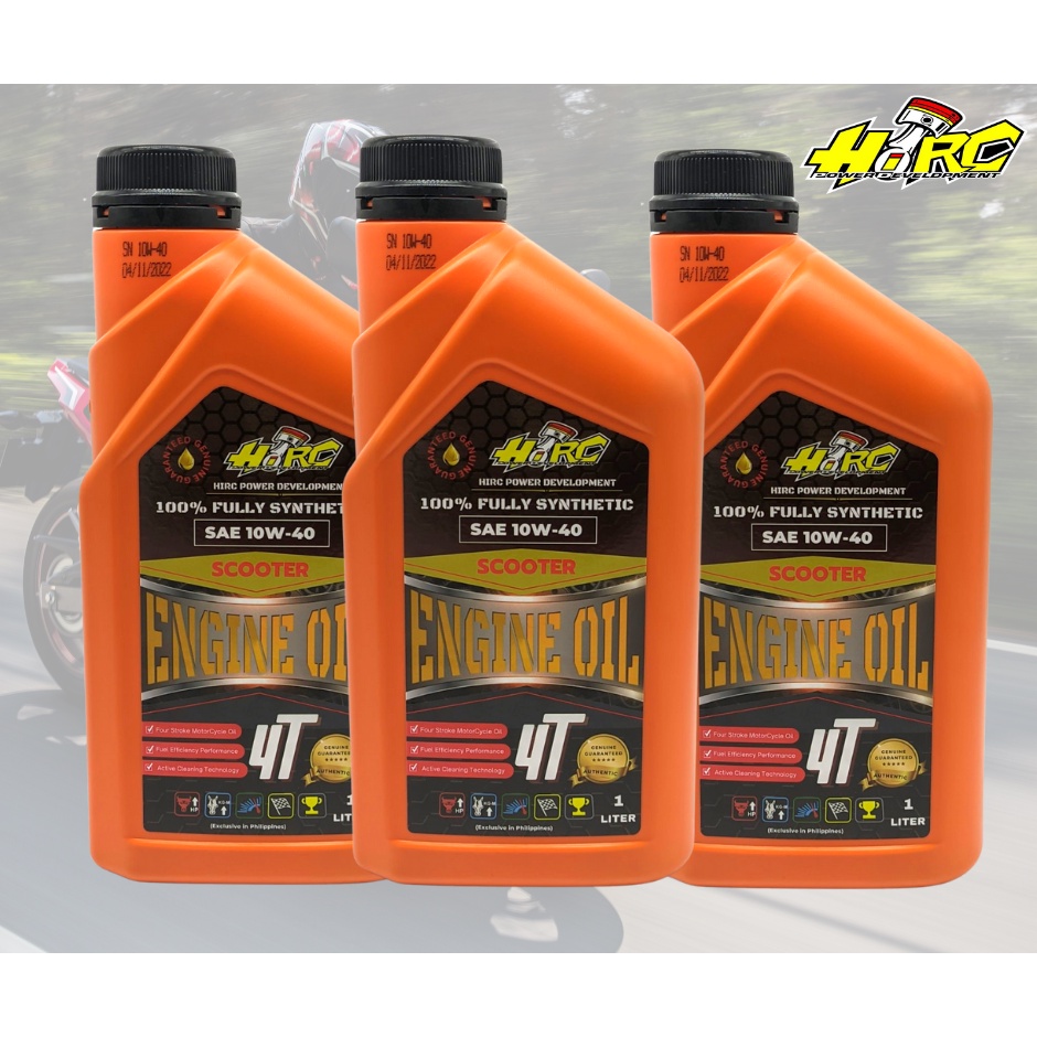MOTORCYCLE HIRC FULLY SYNTHETIC ENGINE OIL 1 LITER | Shopee Philippines