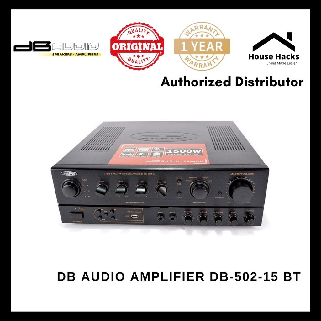 DB Audio Amplifier DB-502-15 BT (House Hacks) | Shopee Philippines