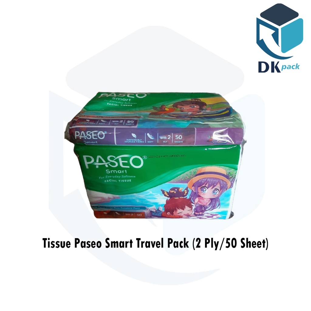 Paseo Smart Travel Pack Tissue (2 Ply/50 Sheets) | Shopee Philippines