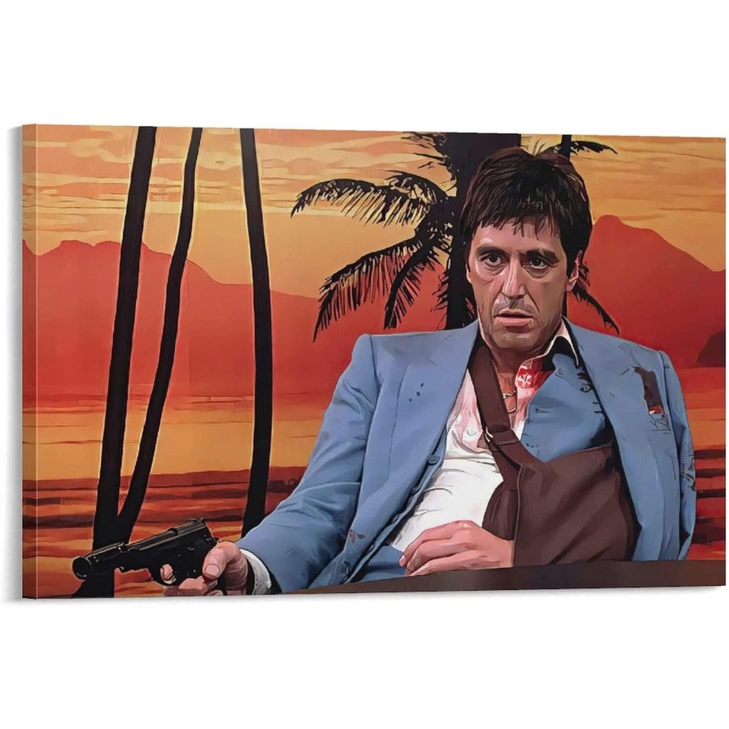Scarface Al Pacino Tony Montana Scarface Canvas Poster Wall Art Canvas ...
