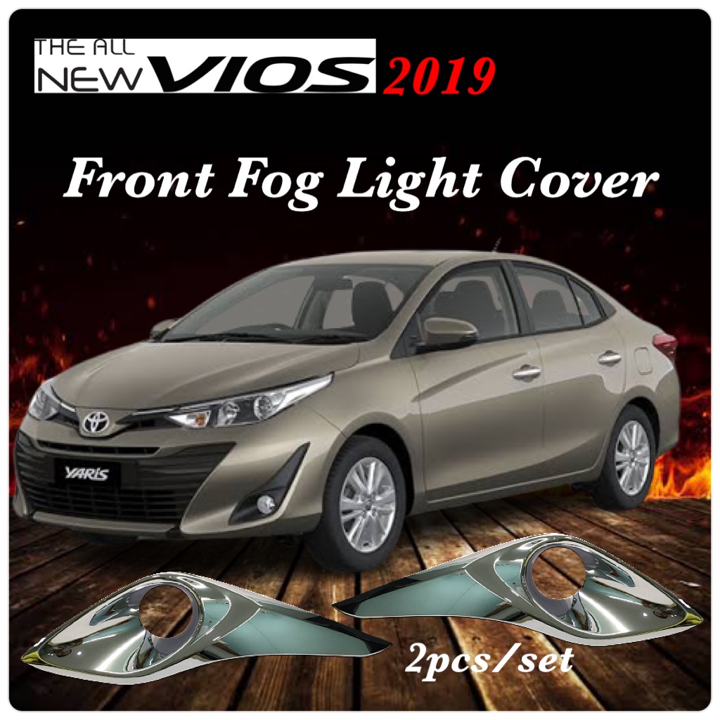 OAPC TOYOTA VIOS 2019 Front Fog Lamp Cover Trim Chrome Light Cover Trim ...