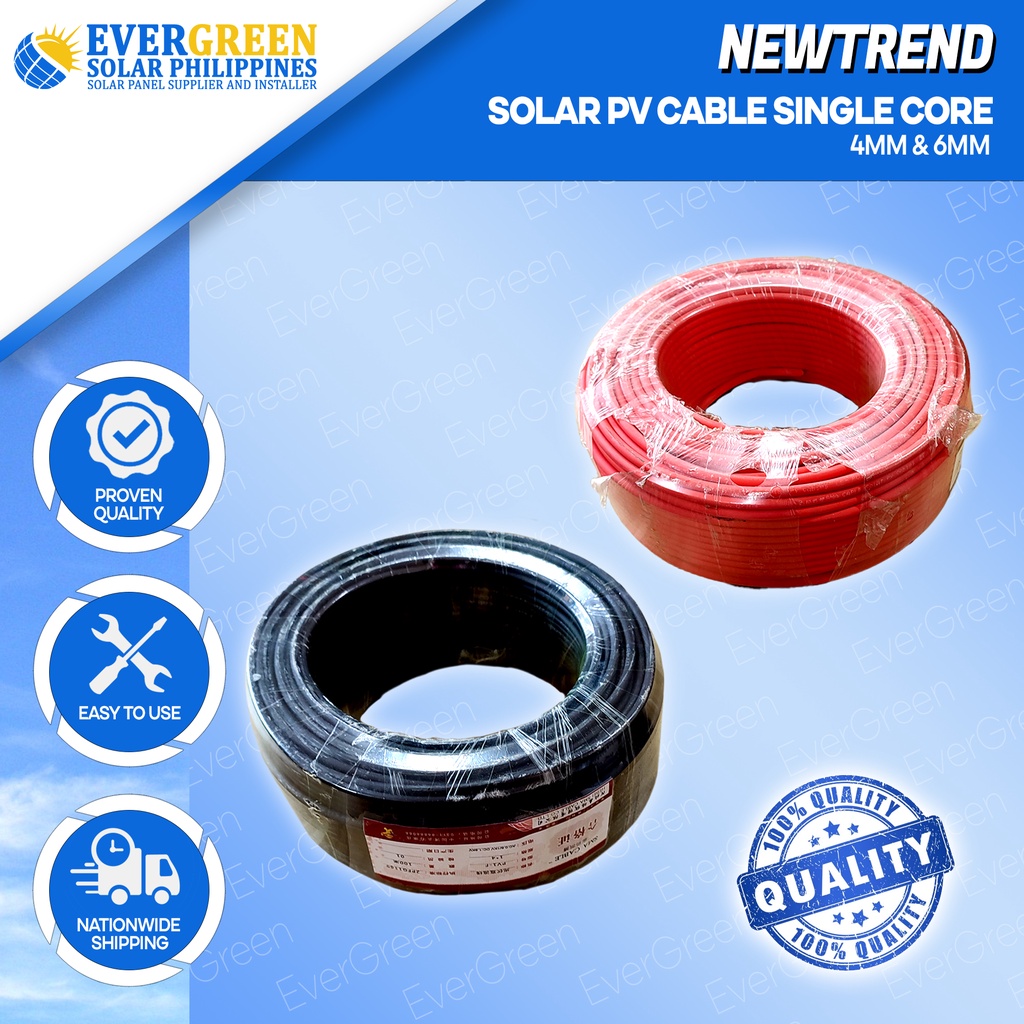 Solar PV Cable Single Core 4mm & 6mm PER METER | Shopee Philippines