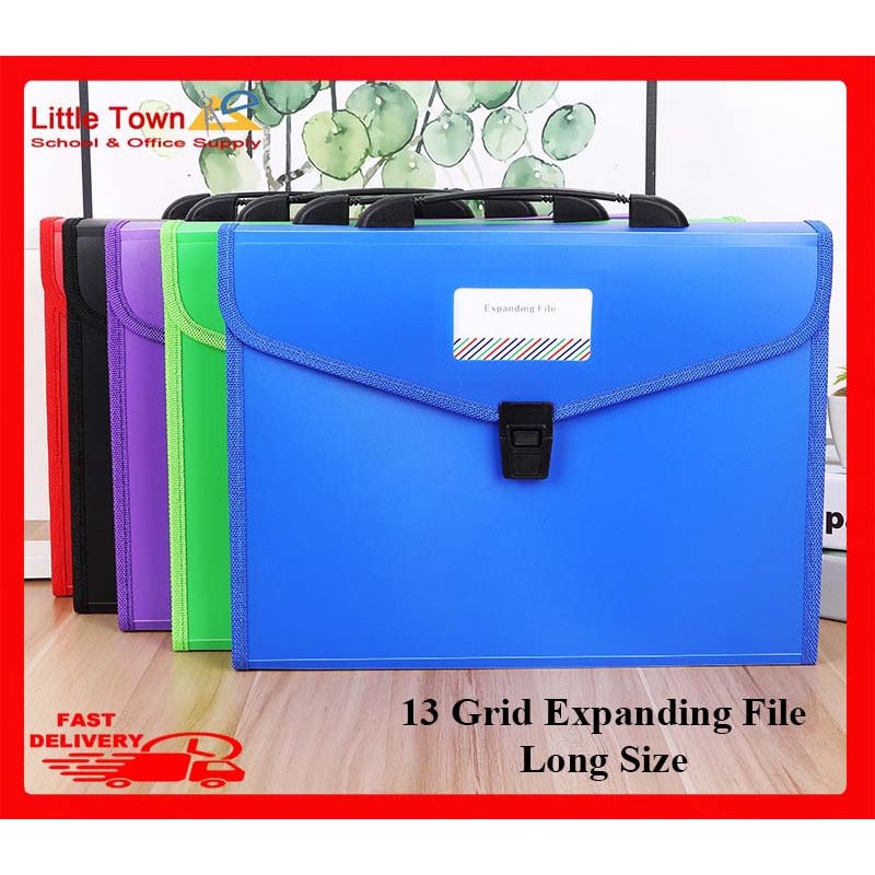 Expanding file document case 13grid Long size | Shopee Philippines