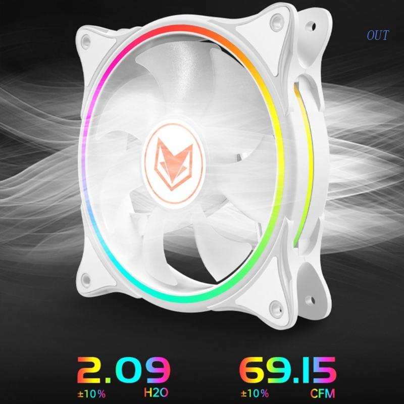 OUT 120mm ARGB Computer Case Fan 5V 3PIN PWM LED Cooling Fans Desktop ...