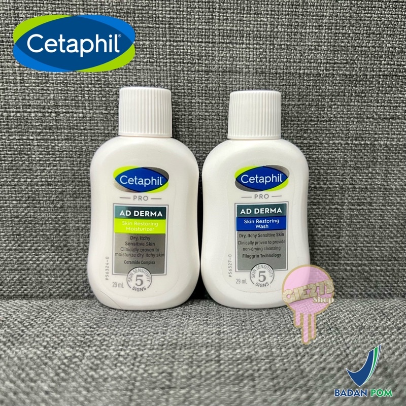 Package: CETAPHIL Pro AD Derma Skin Restoring Moisturizer n Wash 29 ml ...