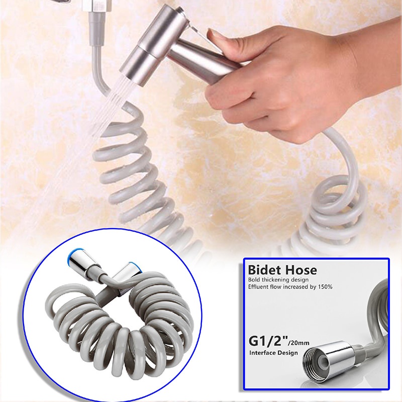 1.5M Spring Shower Hose Flexible Bathing Telescopic Line Tube Hose ...