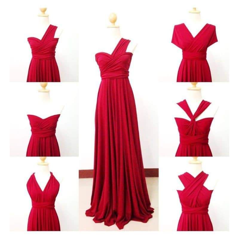 red infinity dress with tube | Shopee Philippines