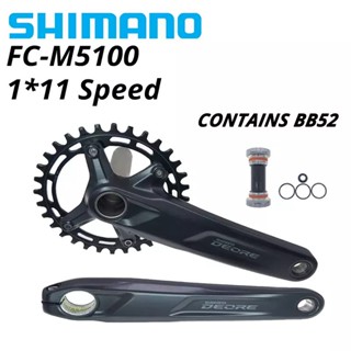 SHIMANO DEORE FC M5100 1x11 speed MTB Crankset Q-factor Chain Link 1x11 Speed 11s with BB52 ...