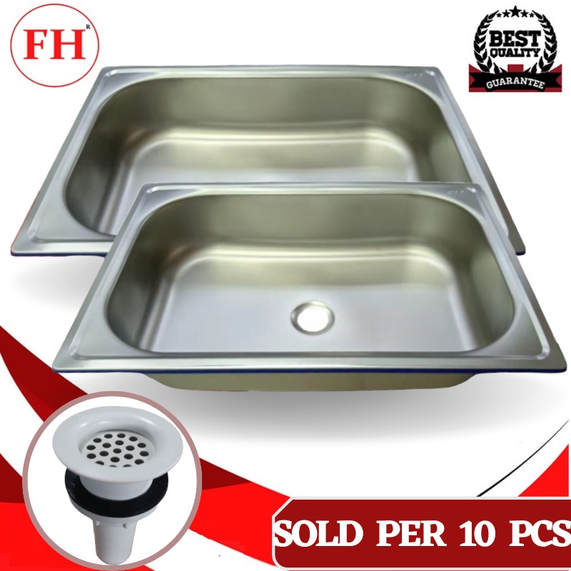 Stainless Steel Kitchen Sink 16x24 & 14x20 Free Plastic Strainer per 10 ...