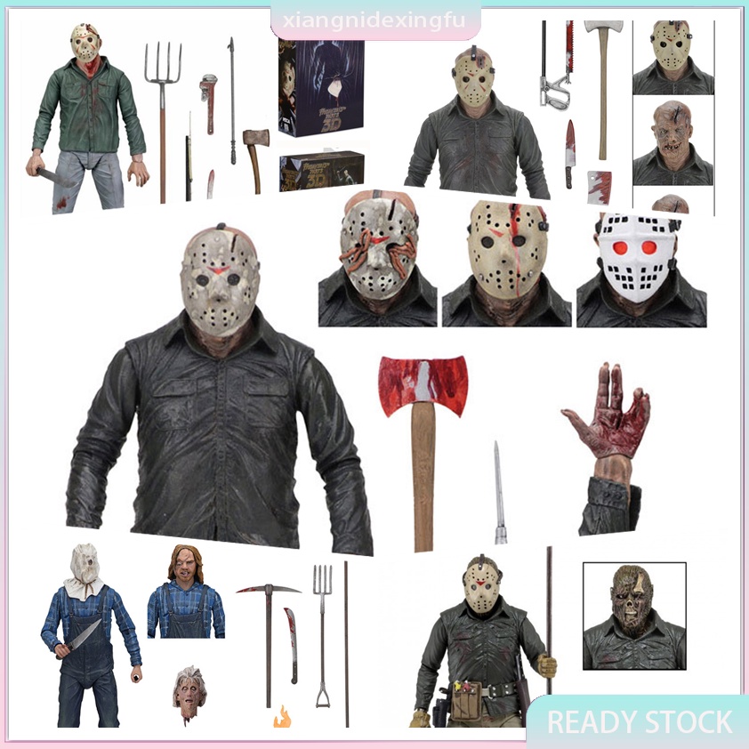 Friday The 13th Part Jason Voorhees Interchangeable Head Action Figure ...