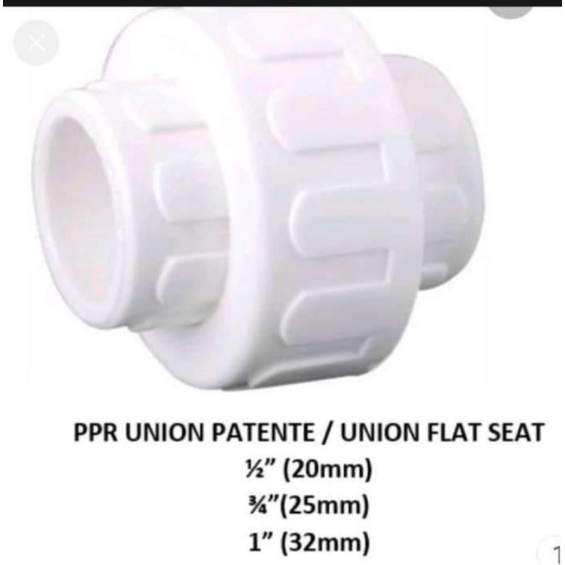 heavy duty ppr fittings union patente plain available sizes 1/2 , 3/4 ...