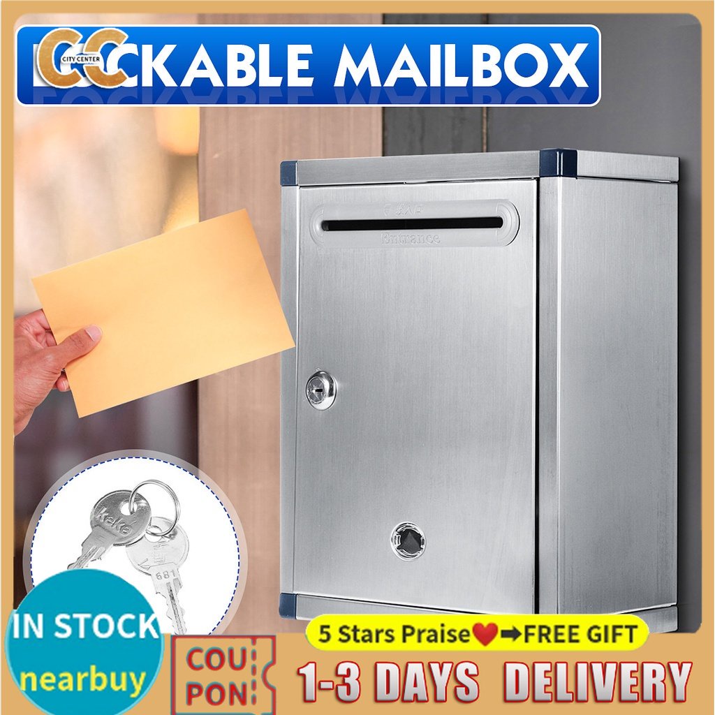 【High Quality】Mailbox Post box with waterproof and Lockable Box with ...