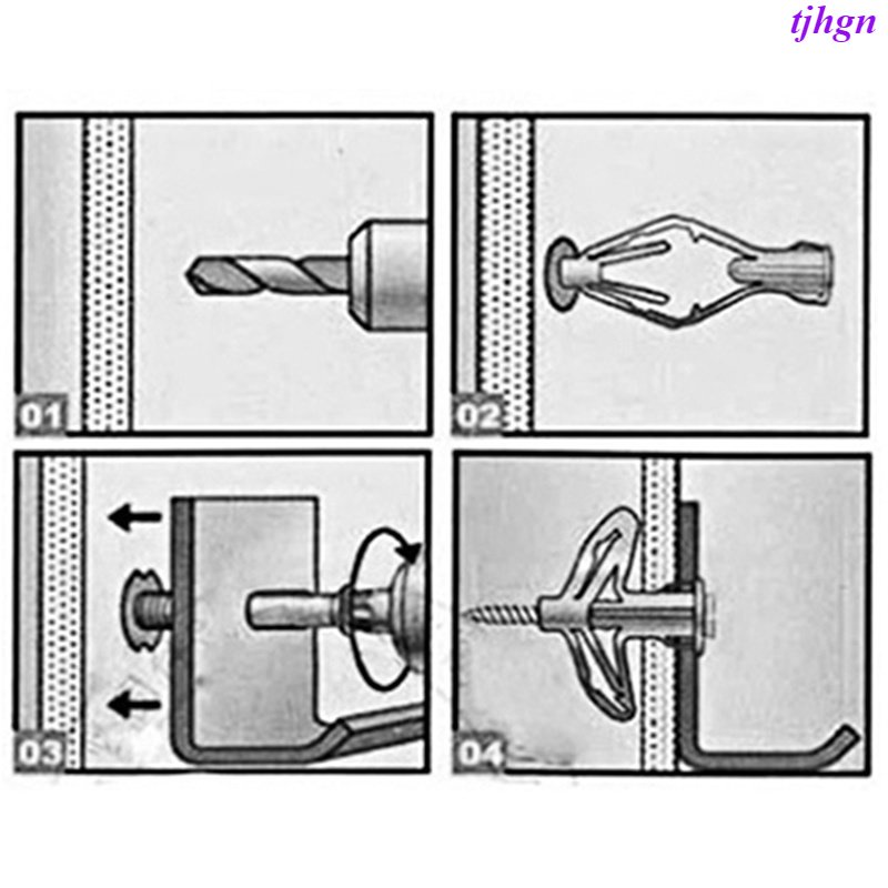 50/100 Piece Drywall Anchor Plastic Expansion Pipe Wall Anchor Plug [LO ...