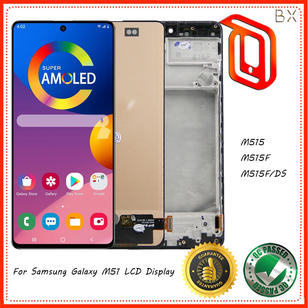 AMOLED Display Screen for Samsung Galaxy M51 M515 M515F M515F/DS LCD ...