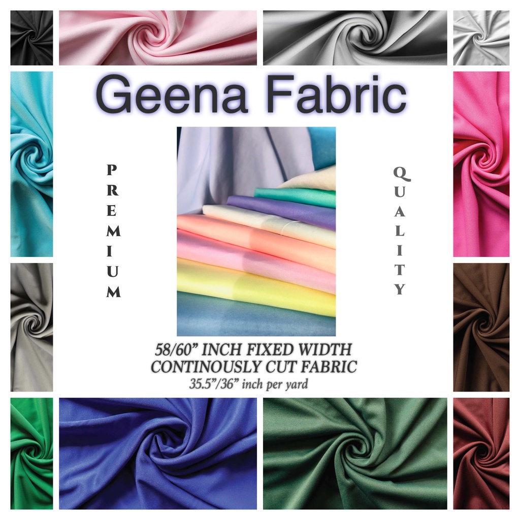 PREMIUM GEENA FABRIC per yard DIY fabric [36" length 60" fixed Width ...