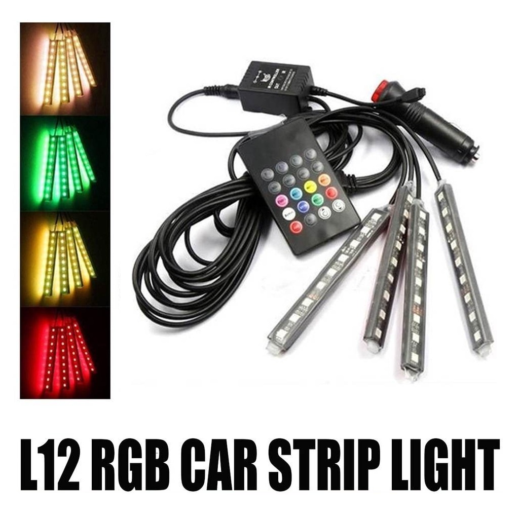 L12/L15/L16 LED Strip Lamp Light with 7 Color RGB LED for Car Interior ...