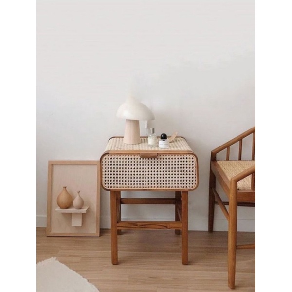 Rattan Woven Nightstand/bedside table | Shopee Philippines