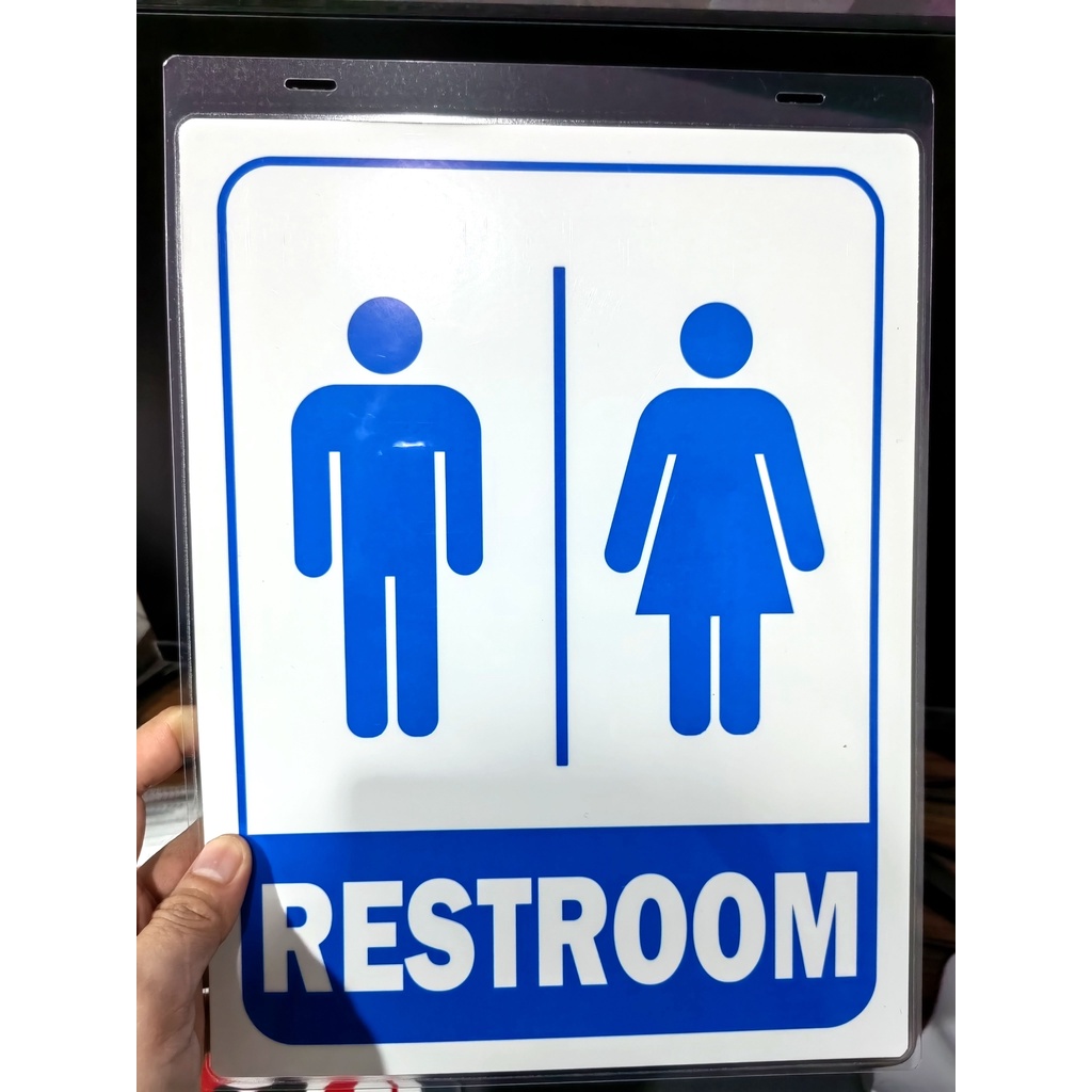 Restroom Signage | Laminated | Sintraboard | Stickers | PET | Shopee ...