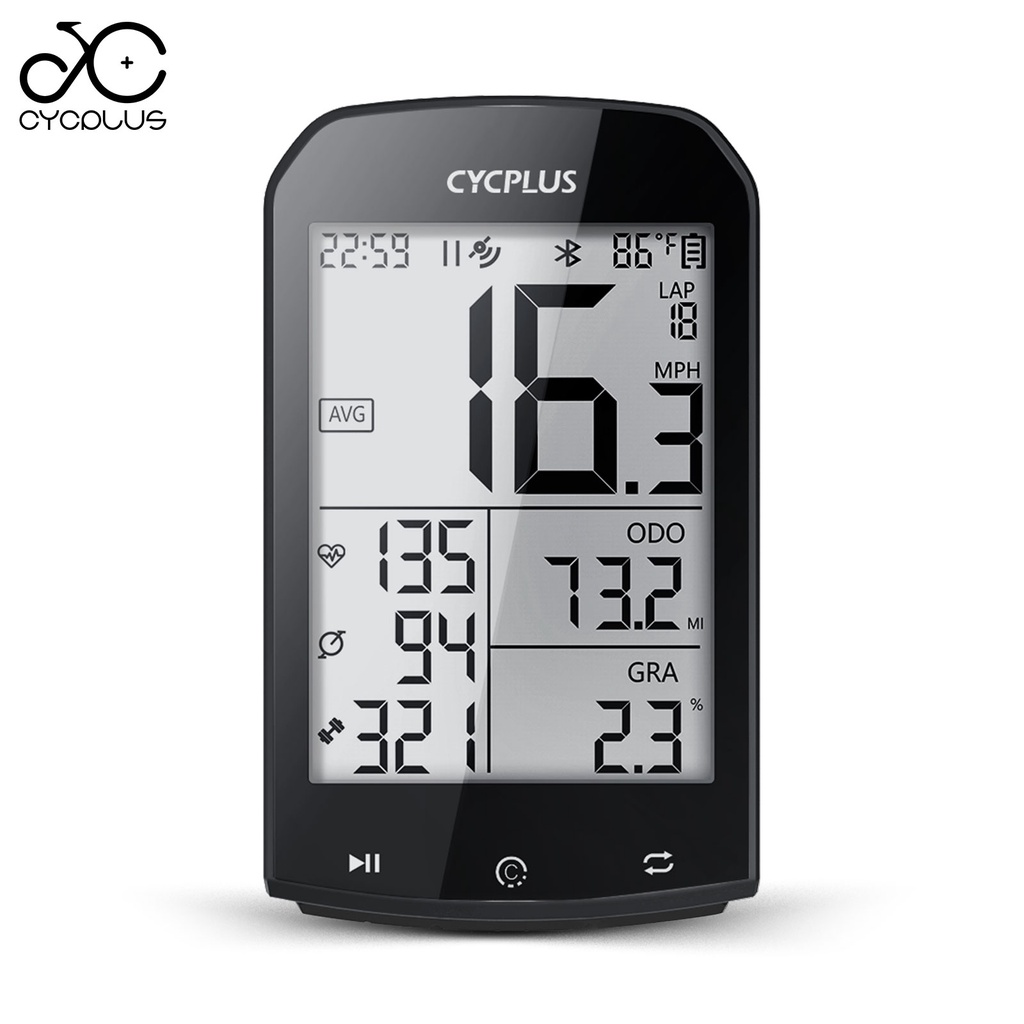 CYCPLUS M1 GPS Bicycle Computer ANT+ Bluetooth Speedometer Wireless ...