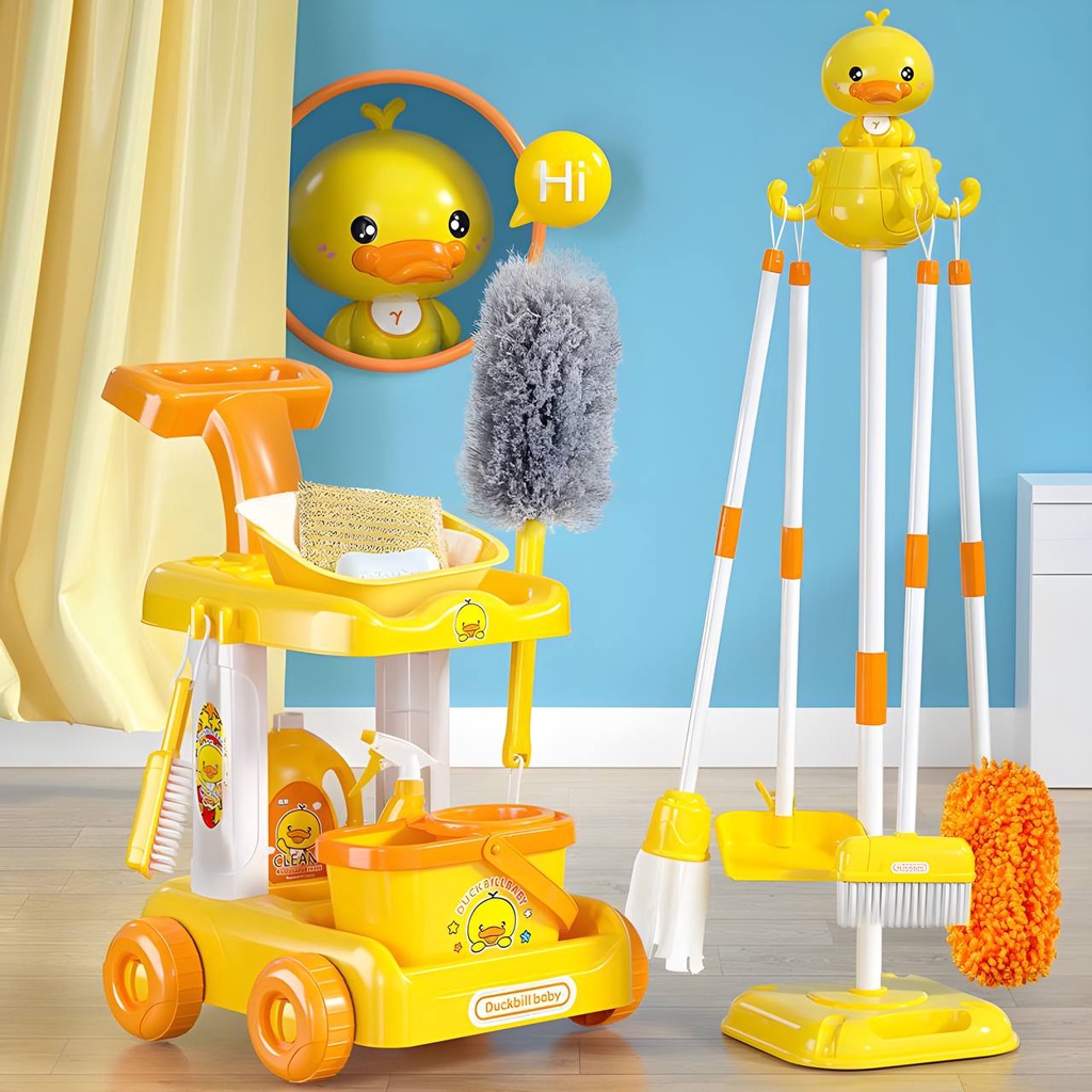 Little Helper Cleaning Set Cart Bunny and Dinosaur Design for Kids ...