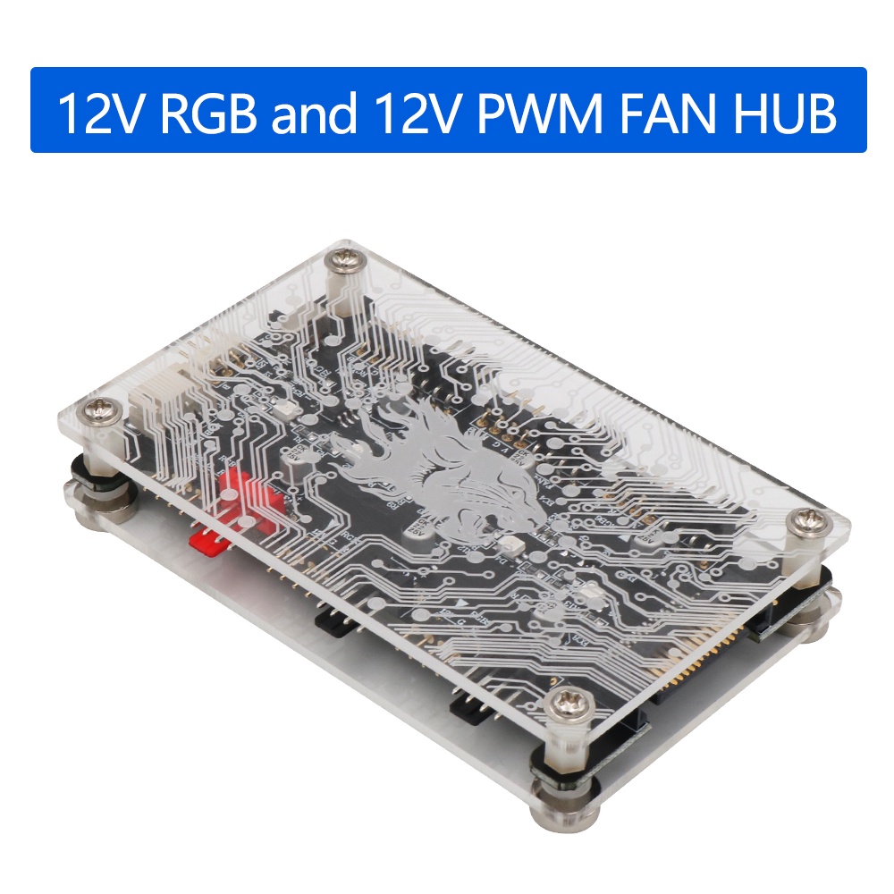 Newest Version 2 in 1 6-ways 12V ARGB and 12V PWM DC Fan Hub with ...