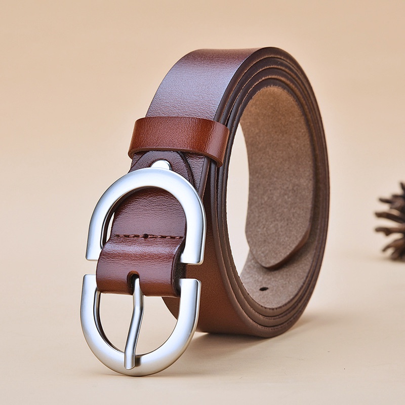 New leather belt Women's belt Women's retro versatile leather belt ...