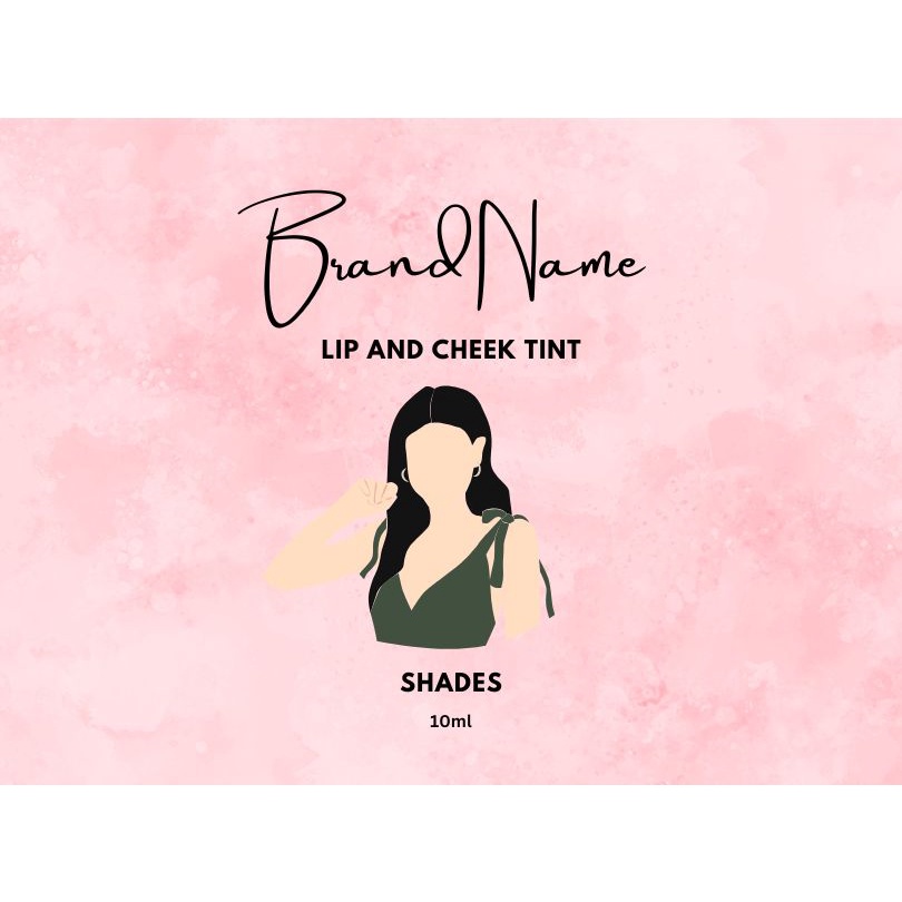 Customized Lip tint Sticker Label girl design (15pcs) | Shopee Philippines