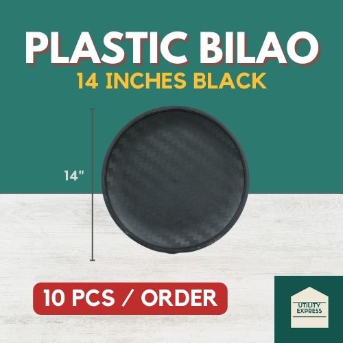 [10pcs] Plastic Bilao Size 14 inches Black Food Tray Bilao Party Food ...