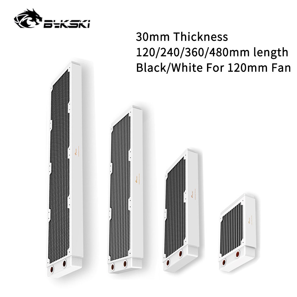 Bykski PC Cooling Red Copper Radiator RC Series , 30mm Thick for 12cm ...