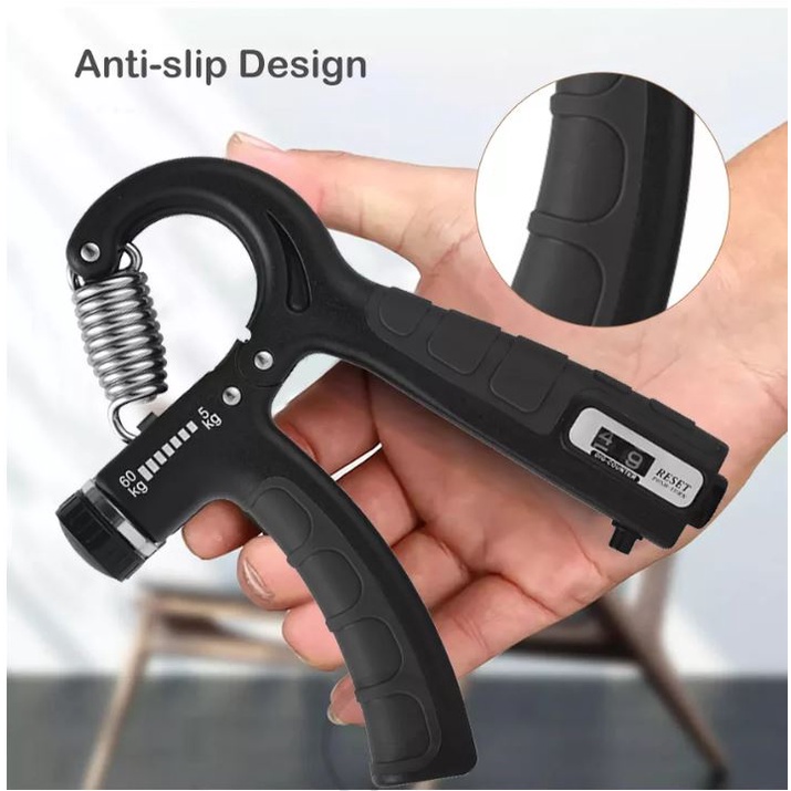 R-Shape Adjustable Countable Hand Grip Strength Exercise Strengthener ...