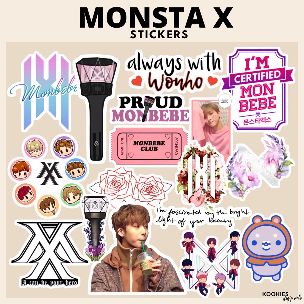 KPOP | MONSTA X - waterproof stickers | Shopee Philippines