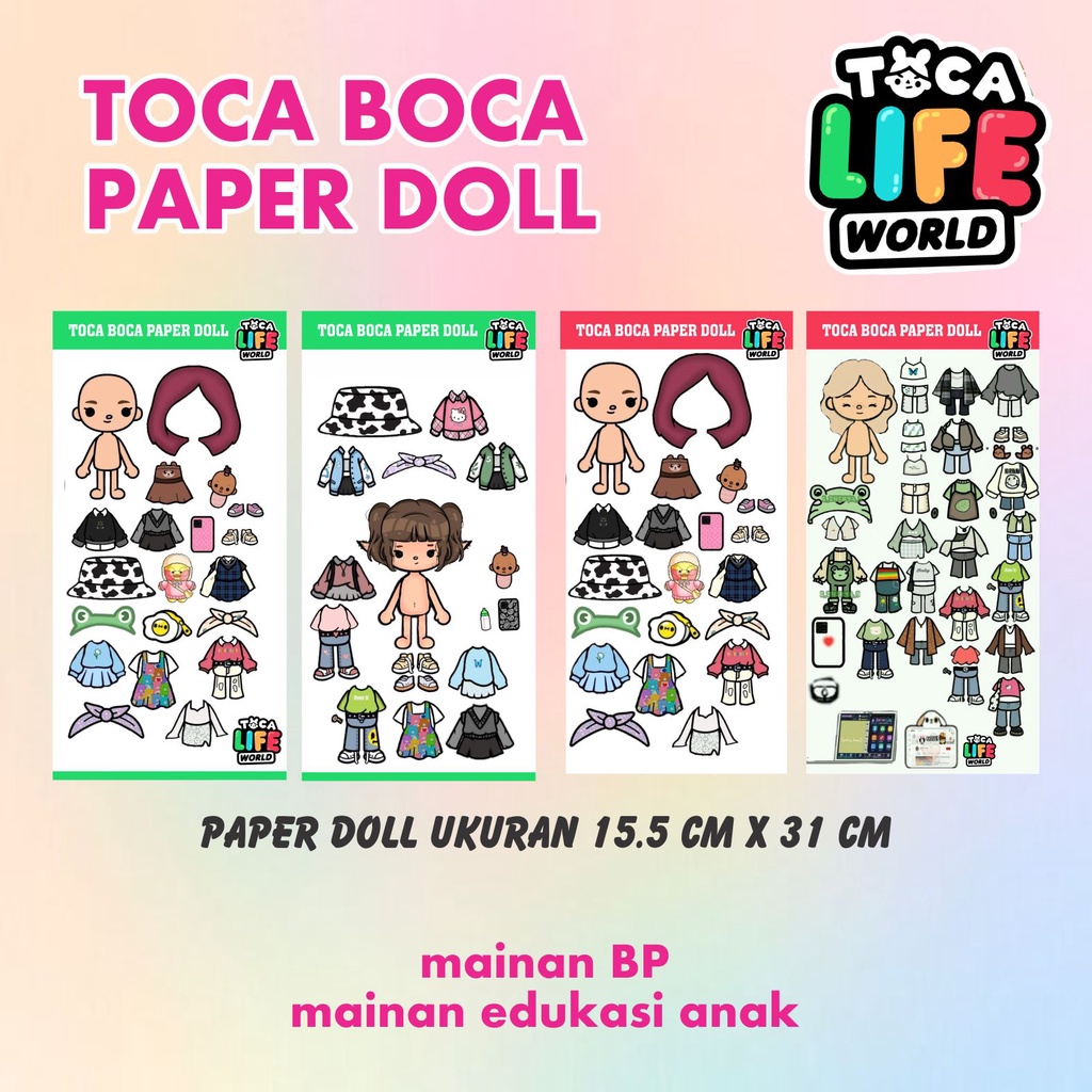 Paper doll toca boca/paper doll Accessories/toca boca paper doll Toys ...