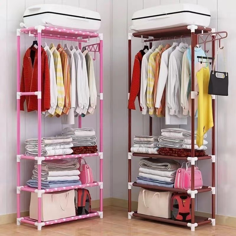 Square SimpLe Clothes Rack Storage Rack Clothes Hanger Wardrobe ...