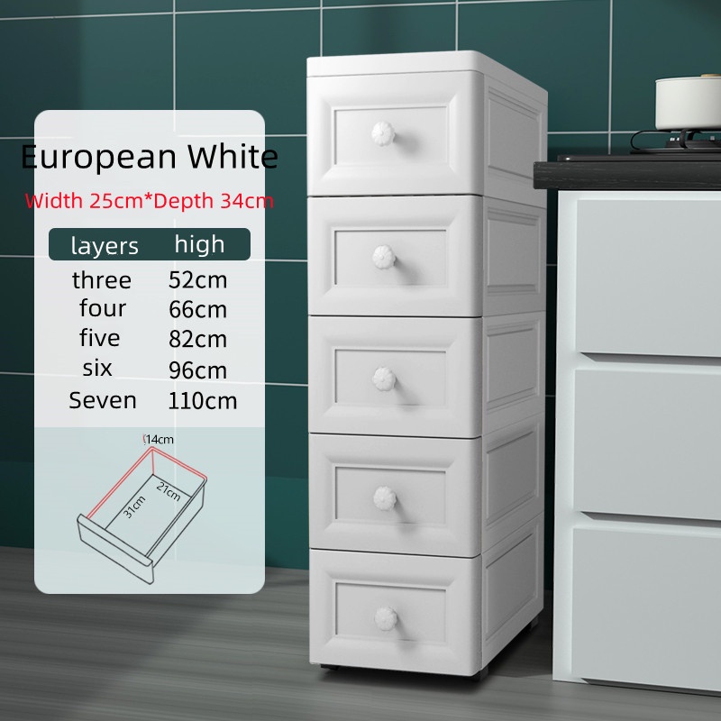 SKYNNI SN-70 White 70CM Drawer Cabinet Clothes Storage Cabinet ...
