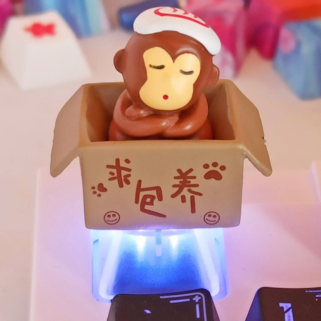 ABS Backlight Keycap Stitching Cute Beautiful Monkey Suitable For kaih ...