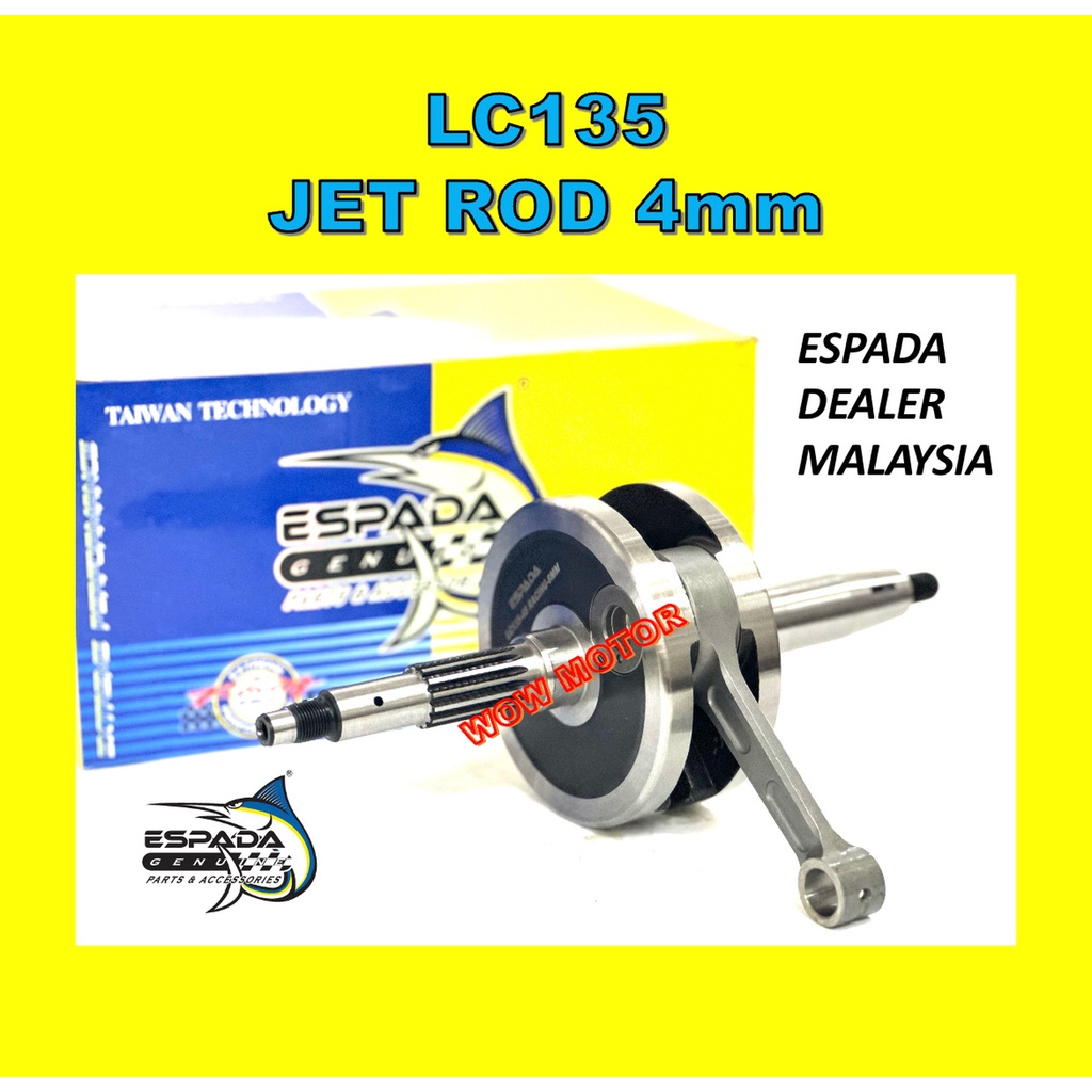 LC135 CRANK SHAFT ASSY RACING 4MM ESPADA LC135 RACING CRANKSHAFT JET ...