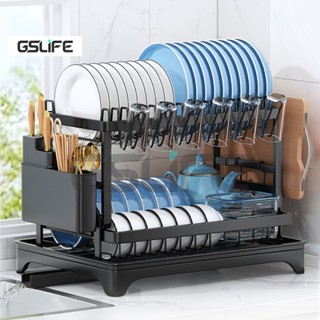 GSlife 2/3 Tiers Dish Drying Rack Kitchen Rack Dish Rack Kitchen ...