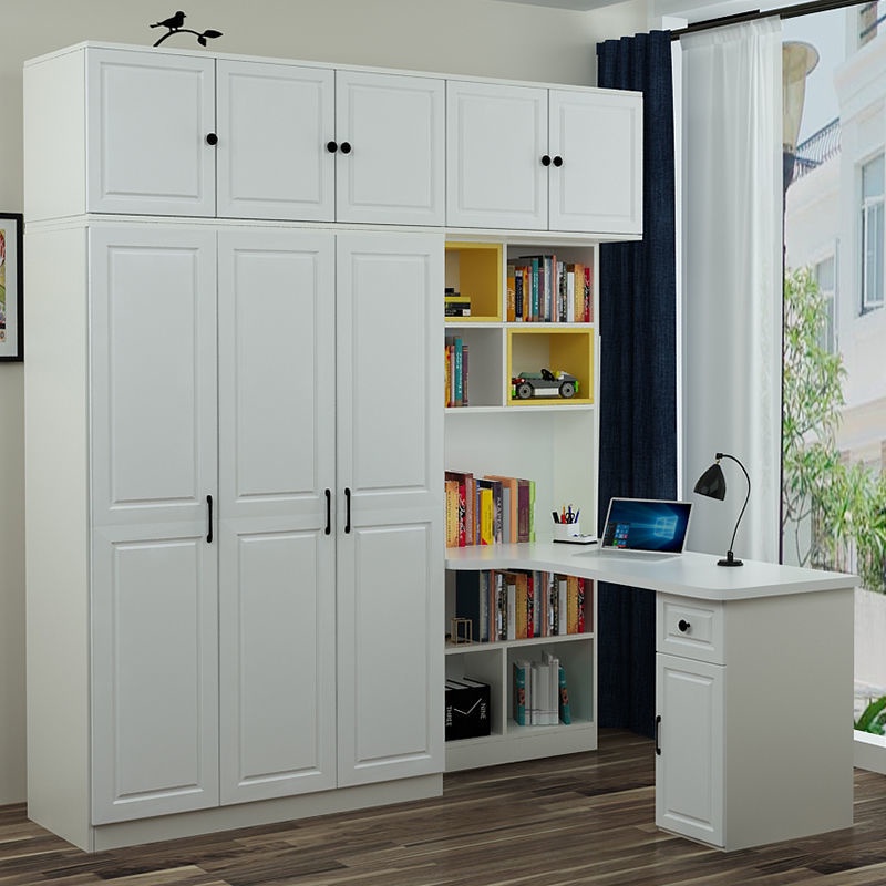 One-Piece Desk Wardrobe Integrated Small Apartment Children's ...
